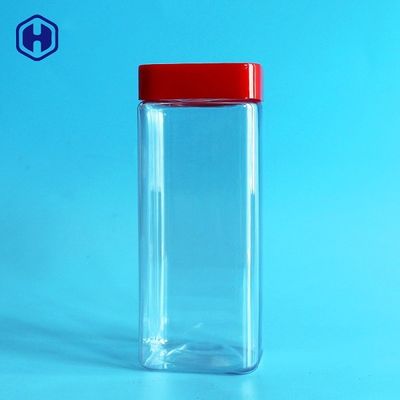 Food Grade Plastic Biscuit Containers Dry Nuts Storage Clear Plastic Cans