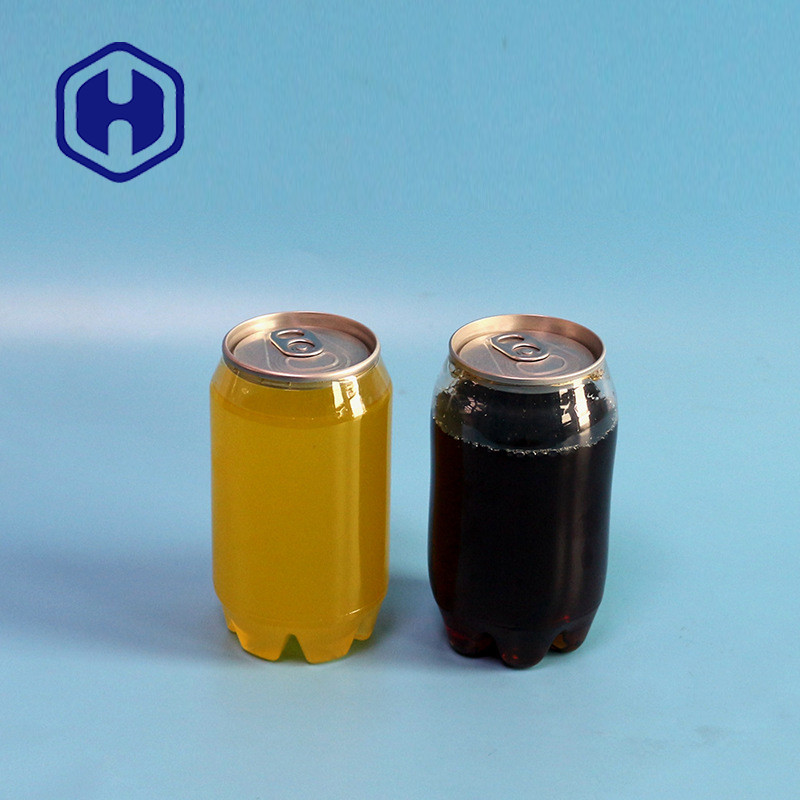 330ml 350ml 500ml Transparent Plastic Can For Carbonated Soda Drink