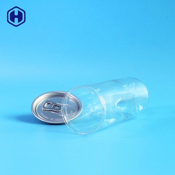 Leakage Proof 8oz Clear Plastic Soda Can Disposable Fully Airtight