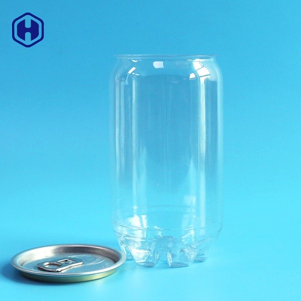 Food Grade Plastic Coke Can Low Barrier Clear Round Plastic Tubs