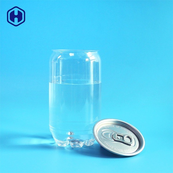 Clear PET Plastic Soda Cans 375ML 13OZ Carbonated Beverage Packing
