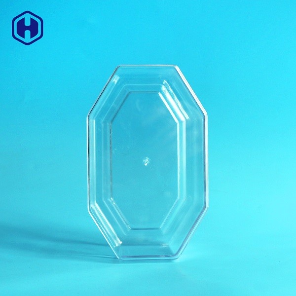 Octagon Plastic Food Storage Jars Chocolate Cakes Packaging 340ml 12oz