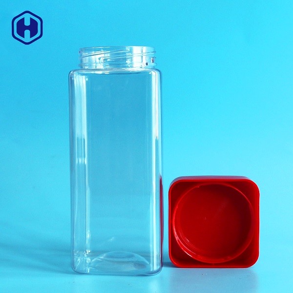 Food Grade Plastic Biscuit Containers Dry Nuts Storage Clear Plastic Cans
